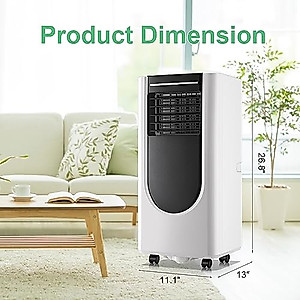 WANAI Portable Air Conditioner, 8000 BTU 6-in-1 Air Conditioner Cooling For Rooms Spaces Up To 250 Sq.Ft, Multi-Function Portable Air Conditioner Suitable For Bedroom, Office, Living Room
