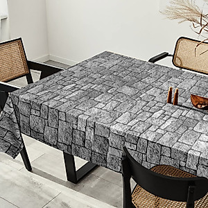 Chuangdi Brick Stone Wall Stone Wall Scene Setter Brick Sheet Wallpaper Curtains Door Removable Brick Tablecloth Photo for Halloween Mardi Gras Party Home Decoration(4.5 x 33 Ft, 6 Sheet)