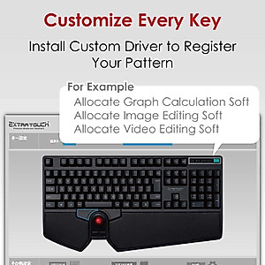 ELECOM Wired/Wireless/Bluetooth Finger-Operated Trackball Mouse & Wired Japanese Layout Keyboard with Built-in Optical Trackball Mouse & Scroll Wheel