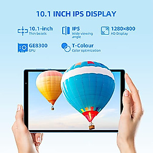 TECLAST Tablet 10 inch Android 12 Tablets, P25T 64GB ROM 1TB Expand Tablets, Android 12 3GB RAM Wi-Fi 6 Tablet PC, Tableta with 1.8Ghz 4-core CPU, 2.4g+5g WiFi, 10.1'' IPS Screen,Dual Cameras, Stereo