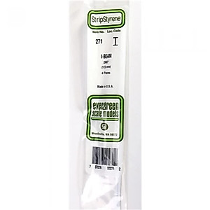 Evergreen Scale Models I-Beam .060 4 EVG271 Plastic Building Supplies