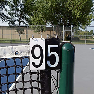 Get Out! Over Net Portable Tennis Game Score Keeper, Numbered Score Board Cards Tracker 0-9 Flip Scorecard Scorekeeper