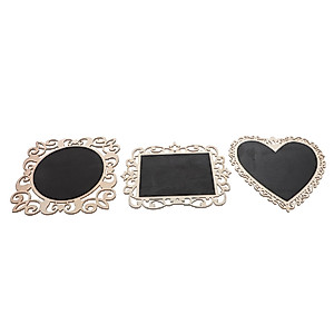 Ciieeo 3pcs Small Blackboard Pendant Wooden Chalkboard Sign Wedding Sign Message Blackboard Woodsy Decor Table Topper Tabletop Chalkboard Sign Hanging Blackboard Sign Price Tags Mini Set