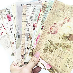 150pcs Vintage Scrapbooking Paper,Old Book Page Music Notes Background Material Paper for DIY Decoupage Junk Journal Scrapbooks Supplies