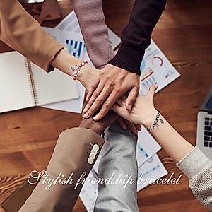 LOYALLOOK 12pcs Braided Kabbalah Bracelets Red Black String Handmade Good Luck Friendship Bracelet Rotating Evil Eye Hamsa Hand Protection Bracelets for Women Men