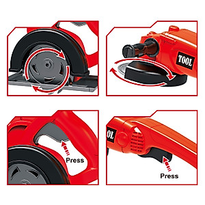 JOYIN 9Pcs Kids Tool Set, Pretend Play Toddler Tool Toys with Construction Worker Box & Electronic Drill Chainsaw Toy for Boy Girl Halloween Present Birthday Dress Up Party Favors