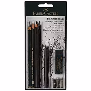 Faber-Castell PITT Graphite Master Set,Grey,7 Piece Set