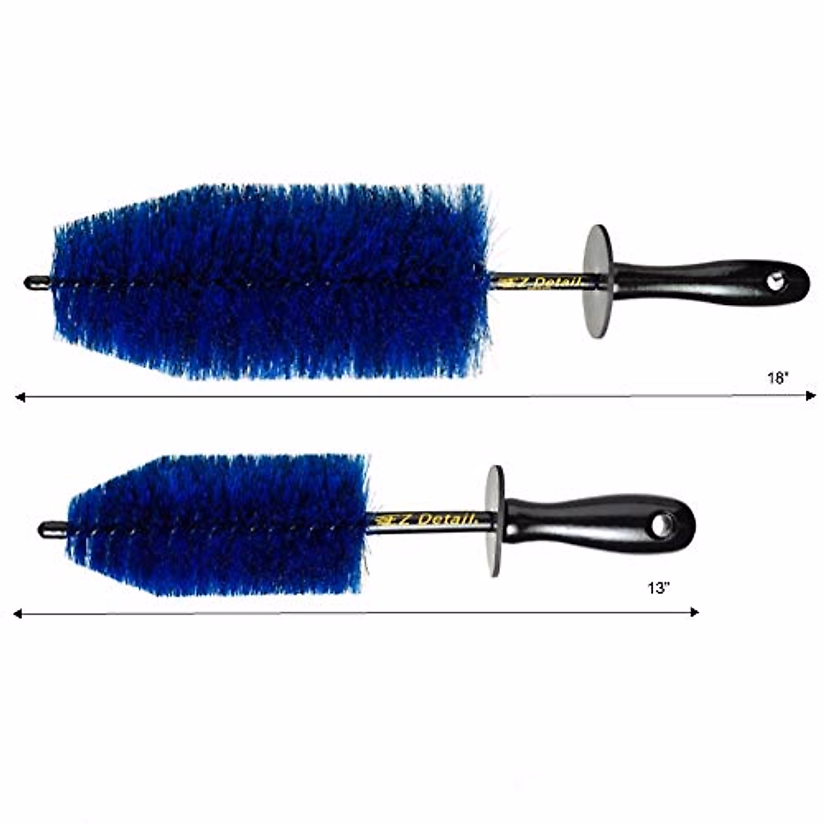 EZ Detail Big and Little Brush Combo - Wheel Rim Cleaner for Cars, Bike, Trucks, Motorcycle, and Other Vehicles - Non-Scratch Auto Detailing Tool, Easily Reaches Nook and Crannies