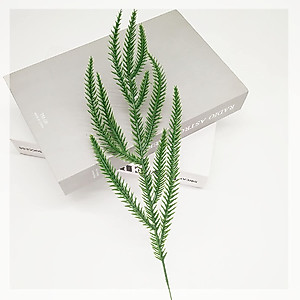 Kylucky 45 PCS Artificial Pine Needles Branches Garland, 10.6 inch Fake Greenery Plants Pine Leaves Needle With 10 branches for DIY Garland Wreath Christmas Thanksgiving Wedding Home Garden Decoration