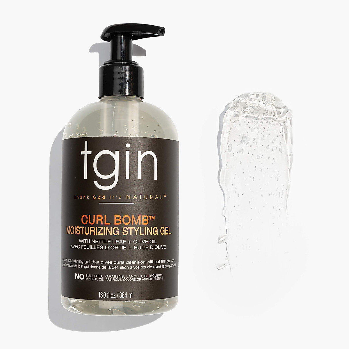 tgin Green Tea Super Moist Leave in Conditioner and Curl Bomb Moisturizing Gel - for Natural Hair - Gift Set - Curly - Dry - Moisture - Black Owned, Women Owned Business - Pack of 2-13 oz