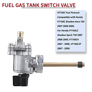 VT750C Fuel Gas Tank Switch Valve Petcock Compatible with Honda Shadow Aero VT750C2 VT750CA VT750C2F 2007-2009 Replace 16950-MEG-023 by OTOHANS AUTOMOTIVE