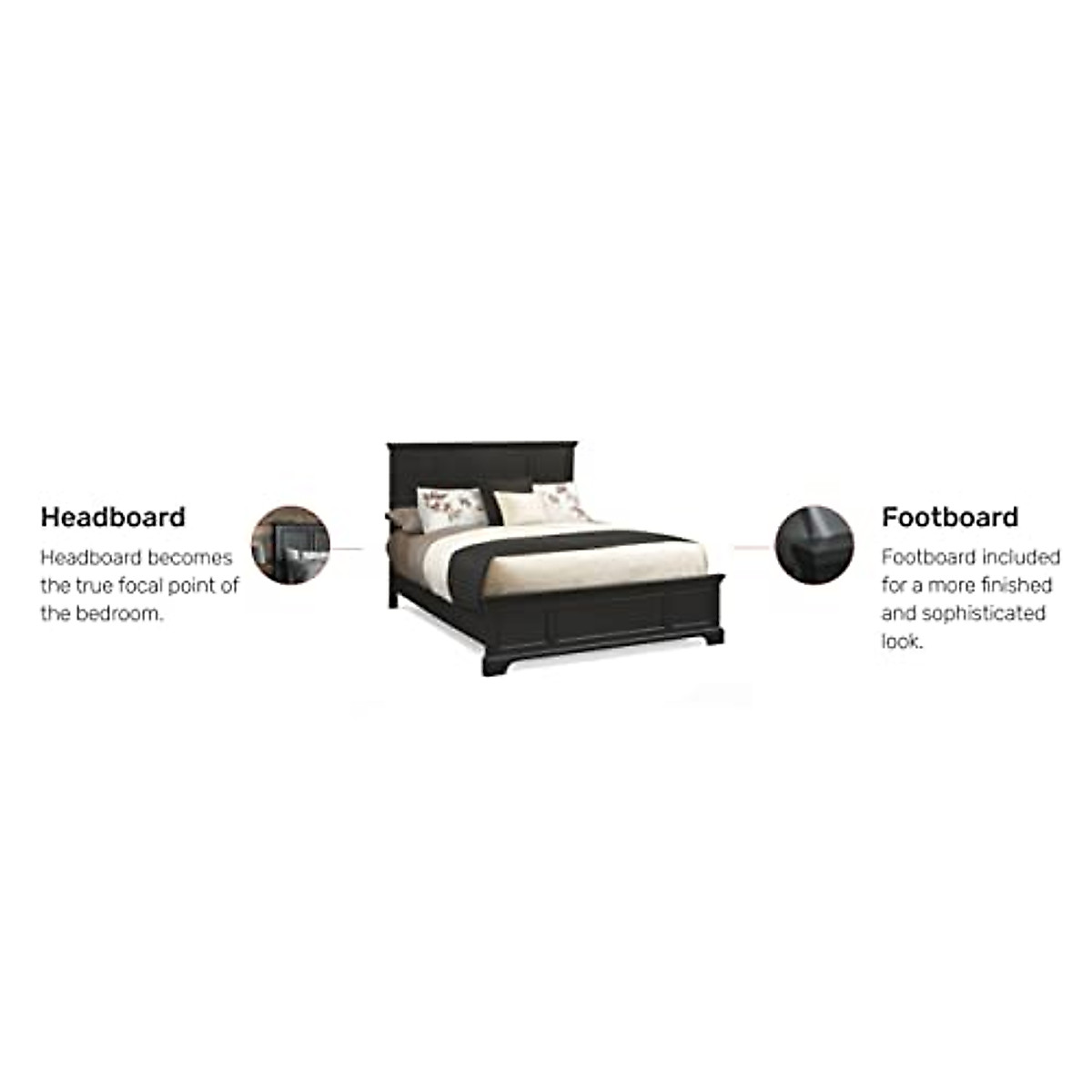 Homestyles Bedford Queen Bed, Black