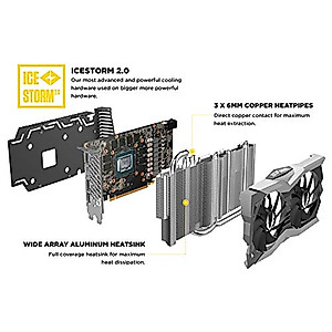 ZOTAC Gaming GeForce RTX 2060 Twin Fan 6GB GDDR6 192-bit Gaming Graphics Card, Super Compact, IceStorm 2.0, ZT-T20600F-10M