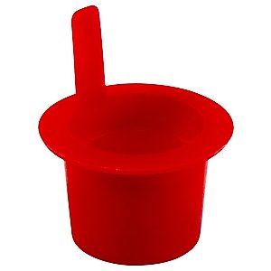 Caplugs 99394635 Plastic Lift Tab Tapered Plug. L-6X, PE-LD, Cap OD 0.75" Plug ID 0.631", Red (Pack of 200)