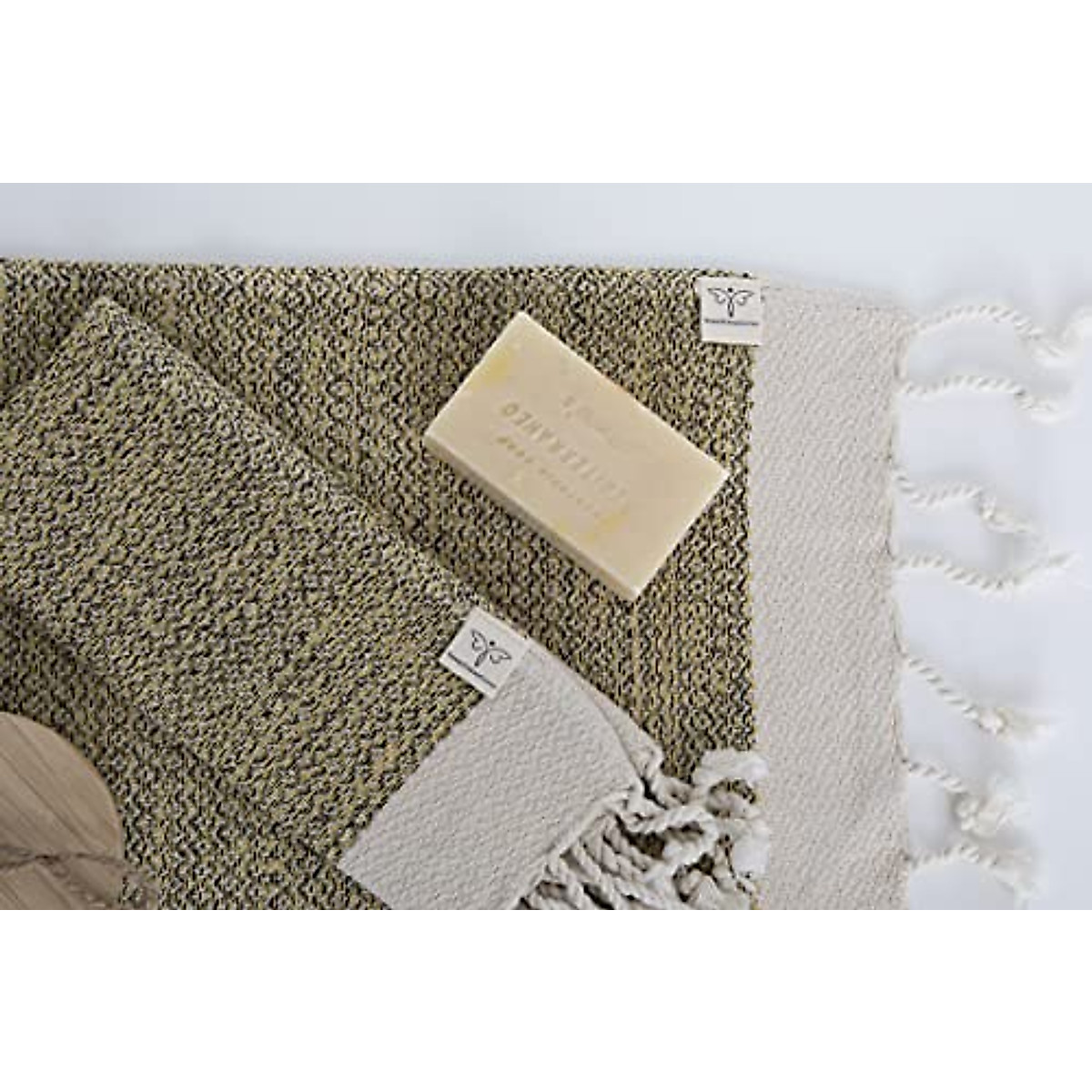 Smyrna Turkish Cotton Wash Cloths Pack of 6 | 100% Natural Cotton, 12"x17" | Versatile Bath Towels for Bathroom, Hotel, SPA | Ultra Soft, Absorbent, Prewashed and Quick Dry Turkish Washcloths (Yellow)