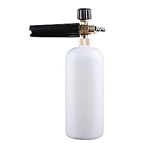 yuye-xthriv High Pressure Car Wash Water Guns Garden Foam Watering Can Adjustable Rotary Nut Pressure Washer Snow Foam Spray Lance with 1L Bottle Grey