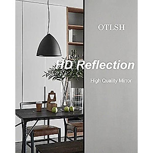 Otlsh Wavy Floor Mirror, 63" x 24" Full Length Mirror with Stand, Irregular Wavy Mirror, Wave Pattern, Flannel, Standing Mirror, Large Wall Mirror, Freestanding, Pink