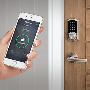 Kwikset Premis Touchscreen Smart Lock Electronic Deadbolt, Works with Apple HomeKit via Apple HomePod or Apple TV, in Satin Nickel