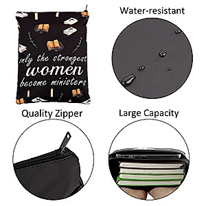 Gzrlyf only The Strongest Women Become Ministers Book Sleeve Ordination Gifts for Pastor Minister Appreciation Gift Bible Bag (Ministers Book Sleeve)