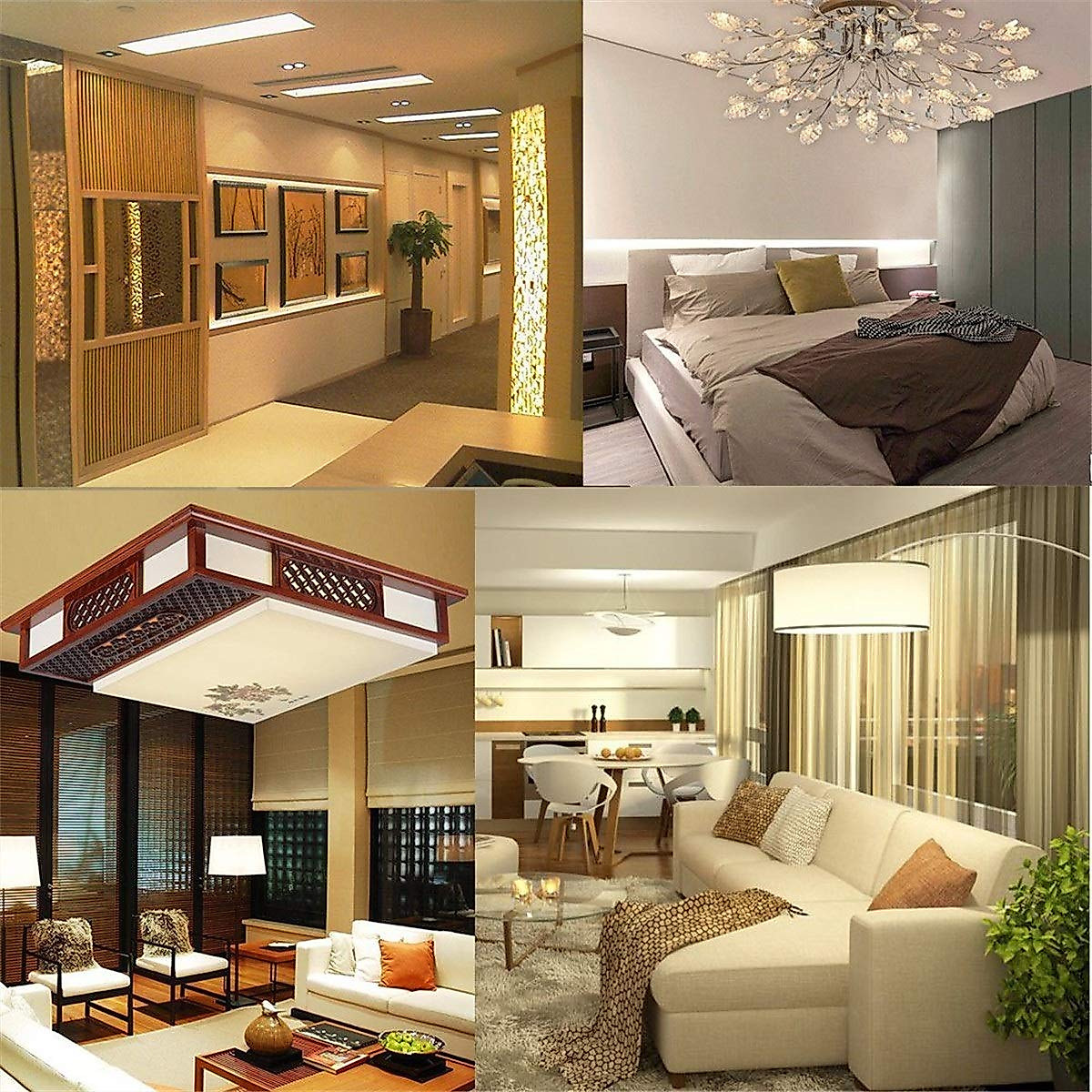 Lxcom Lighting Dimmable E11 LED Corn Bulb 10W Mini Ceramic Candelabra Bulbs (6 Pack)- 102 LEDs 2835 SMD 100W Equivalent Warm White 3000K T3/T4 JDE11 120V Lamp for Chandeliers Cabinet Lighting