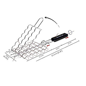BBQ Sausage Grilling Basket Picnic Grill Rack for 6 Hot Dog Metal Mesh Baskets Portable Barbecue Tool BBQ Accessories