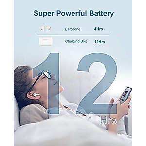 TECNO True Wireless Bluetooth Earbuds, Wireless in Ear Headphones with Charging Case, Wireless Bluetooth Headphones Noise Cancelling, IPX5 Waterproof and Deep Bass for Sports Buds1 White