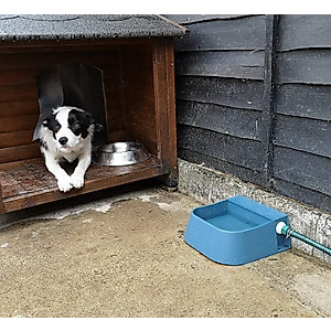 PETLESO Automatic Dog Waterer, Automatic Dog Water Bowl for Cats Dogs Birds Goats Outdoor Small Animals, Blue 2L