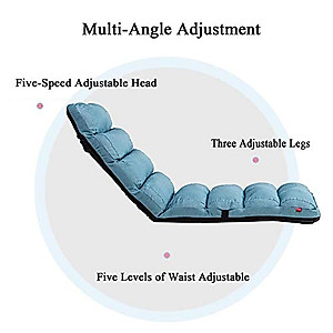FBKPHSS Multifunctional Lazy Sofa, Adjustable Folding Lazy Sofa Chair Washable Comfortable Floor Lazy Sofa Tatami with Backrest for Bedroom Living Room,Rose red,80.7"*20.8"*7"