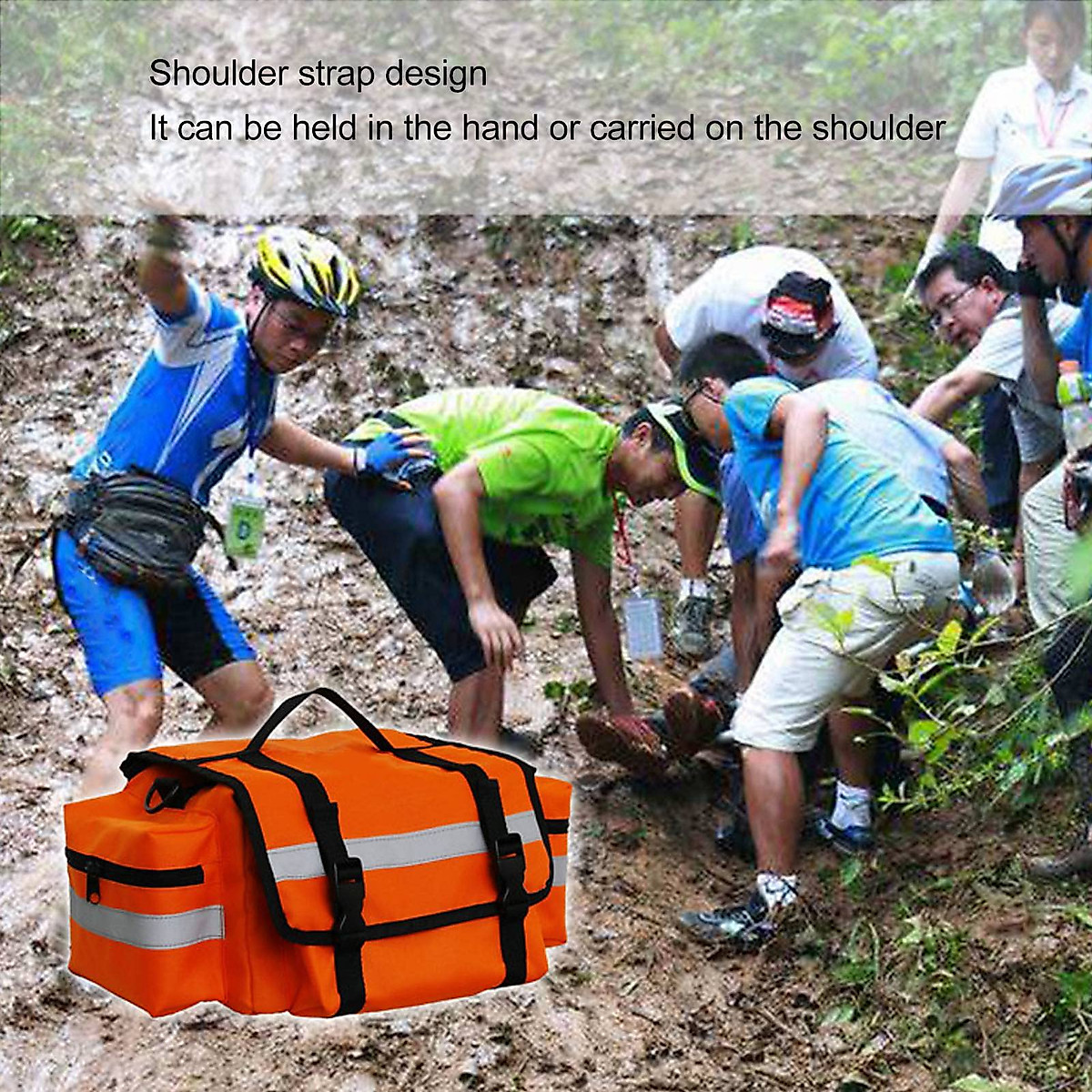 ANGGREK Emergency Empty Bag, Polyester Material Emergency Supplies Bag Large Capacity for Home