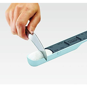 Joseph Joseph 40105 Measure-Up Adjustable Measuring Spoon, Measures from 1 ml to 15 ml and from 1/4 tsp to 1 tbsp, Blue