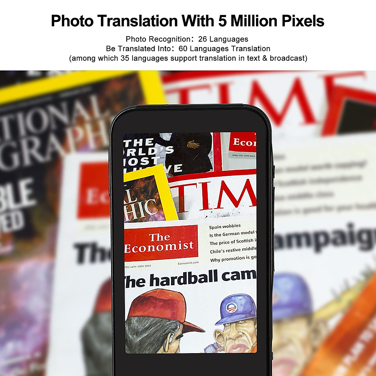 Language Translator Device,138 Languages Two Way Online Real-Time Translation,Support Offline Hotspot WiFi Connection, Voice & Text & Photo Smart Translations for Learning Travelling Business