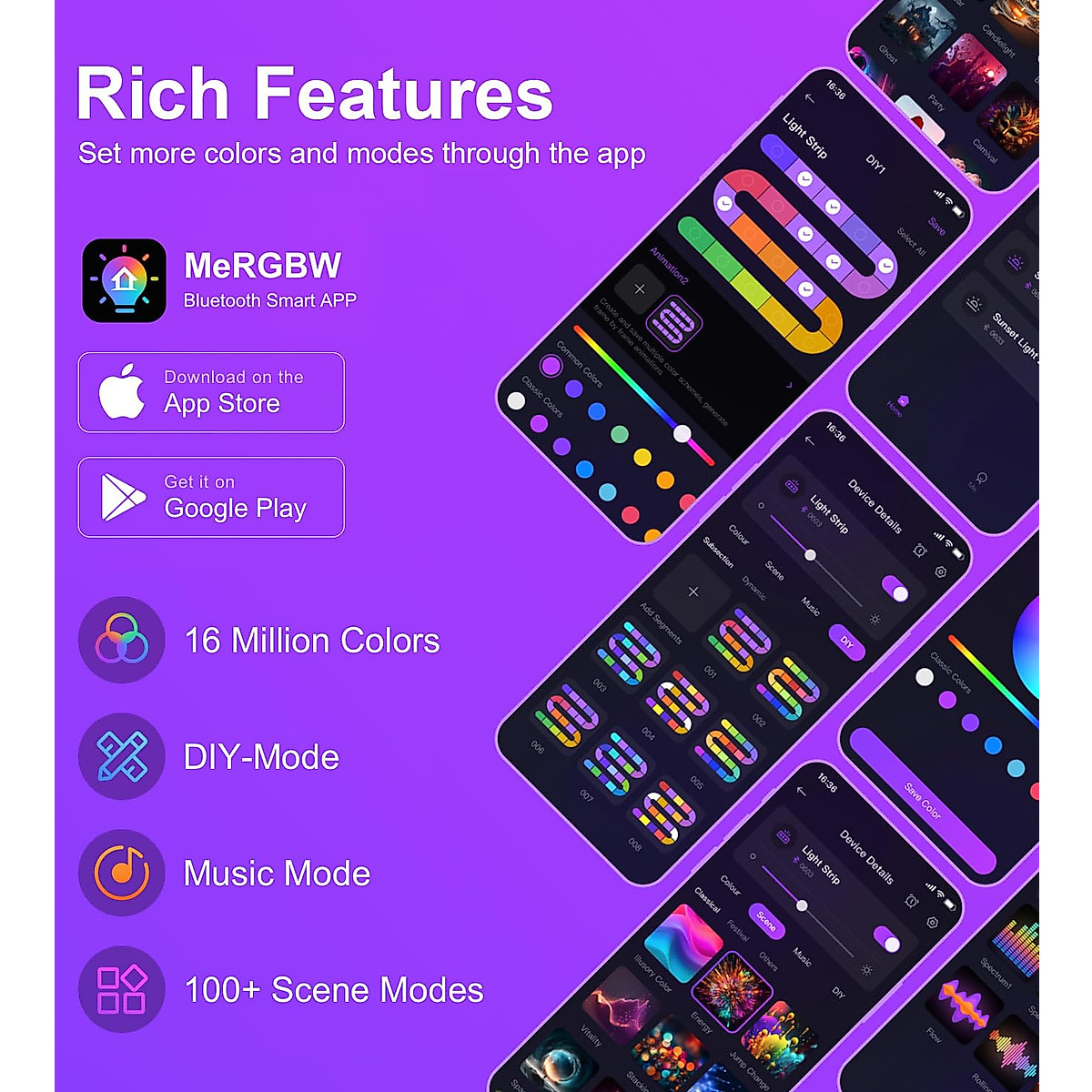 selfila Music Sync DIY Hexagon Lights - 8 Pack Smart APP and Remote RGB Wall Light Hexagonal Modular Gaming Light Honeycomb Shape Panels LED Lights for Bedroom Children Room Decor