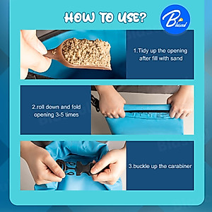 Blasoul Universal Pool Ladder and Step Weight,Easy&Quick Fill Sand,250D PVC Waterproof Dry Bag with Heavy-Duty Nylon(10L),No More Ripped Sandbag&Handle,Work with Above Ground/in-Ground Pool Steps