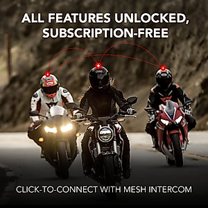 Sena 50S Motorcycle Jog Dial Communication Bluetooth Headset w/Sound by Harman Kardon Integrated Mesh Intercom System Premium Microphone & Speakers, Single