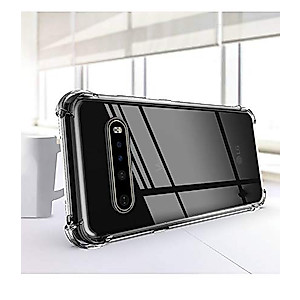 Starhemei Compatible for LG V60 ThinQ Case, Soft TPU Shock Absorption Flexible Gasbag Protection Case Cover for LG V60 ThinQ (Clear)