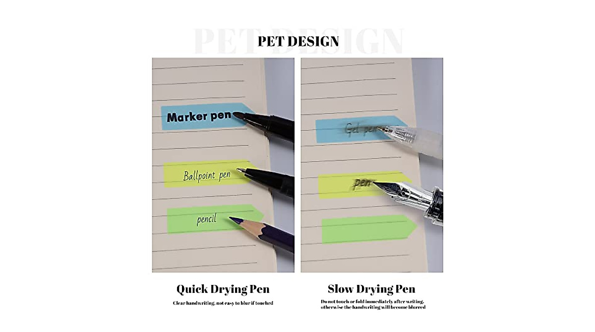 1200 Golcellia Fluorescent Sticky Note Flags | 10 Colors