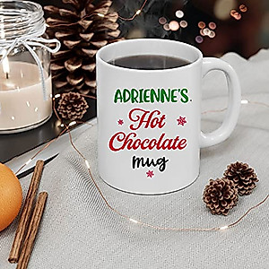 Hot Chocolate Mug, Custom Holiday Mug, Christmas Mug, Personalized Hot Chocolate Mug, Christmas Coffee Mug, Stocking Stuffer, Hot Cocoa Mug, 11 Or 15 Oz Ceramic Novelty Coffee Cup, Gift Ideas Christm