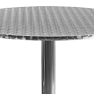 Flash Furniture Mellie 31.5'' Round Aluminum Indoor-Outdoor Table with Base
