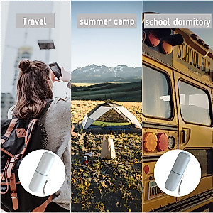 2PCS Travel Toothbrush Cup Case Portable Toothbrush Travel Holder Travel Toothbrush Containers Toothpaste Storage for Travel School Bussiness Trip Bathroom, Blue White