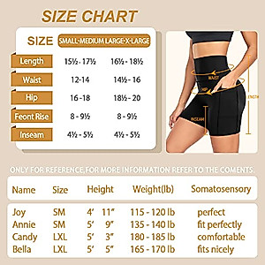 MOREFEEL 3 Pack High Waisted Biker Shorts for Women with Pockets – 5" Buttery Soft Workout Yoga Athletic Shorts