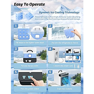 GGDQOPD Portable Air Conditioners Mini Air Cooler Evaporative Conditioner Fan (FZ-03), P-G-FZ03