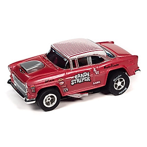 Auto World Hot Wheels Candy Striper Xtraction - 1955 Chevy Bel Air HO Scale Slot Car
