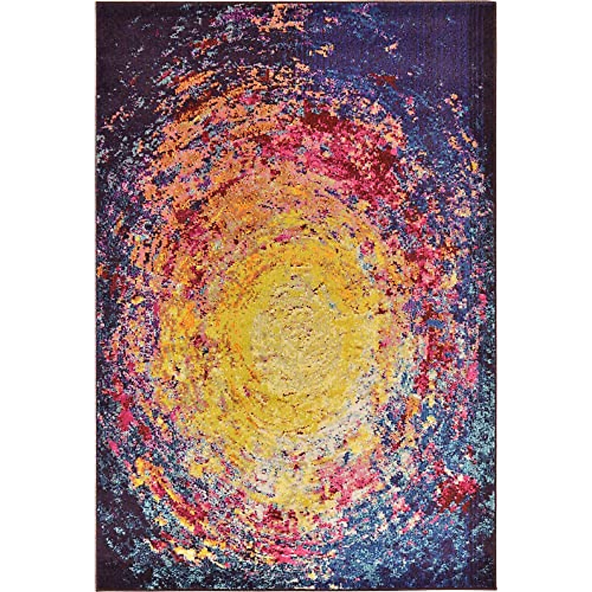 Unique Loom Estrella Collection Colorful Abstract Multi Area Rug (4' 0 x 6' 0)