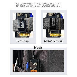 Multitool Sheath-Multi Tool Pouch,Multi Tool Sheath for Belt,Multitool Case,Pocket Knife Belt Holder,Small Tool Pouch Compatible with Multitool Accessories with Leather Logo and Belt Clip for Man