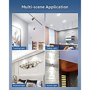 LE GU10 LED Light Bulbs Non-Dimmable, 5000K Daylight White GU10 Bulb Replacement for Recessed Track Lighting, 4W LED Bulbs with 100°Flood Beam for Kitchen, Range Hood, Living Room, Bedroom, 6 Pack