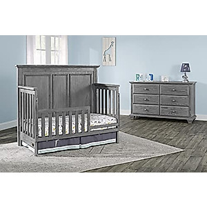 Oxford Baby Kenilworth 4-in-1 Convertible Crib, Graphite Gray, GreenGuard Gold Certified