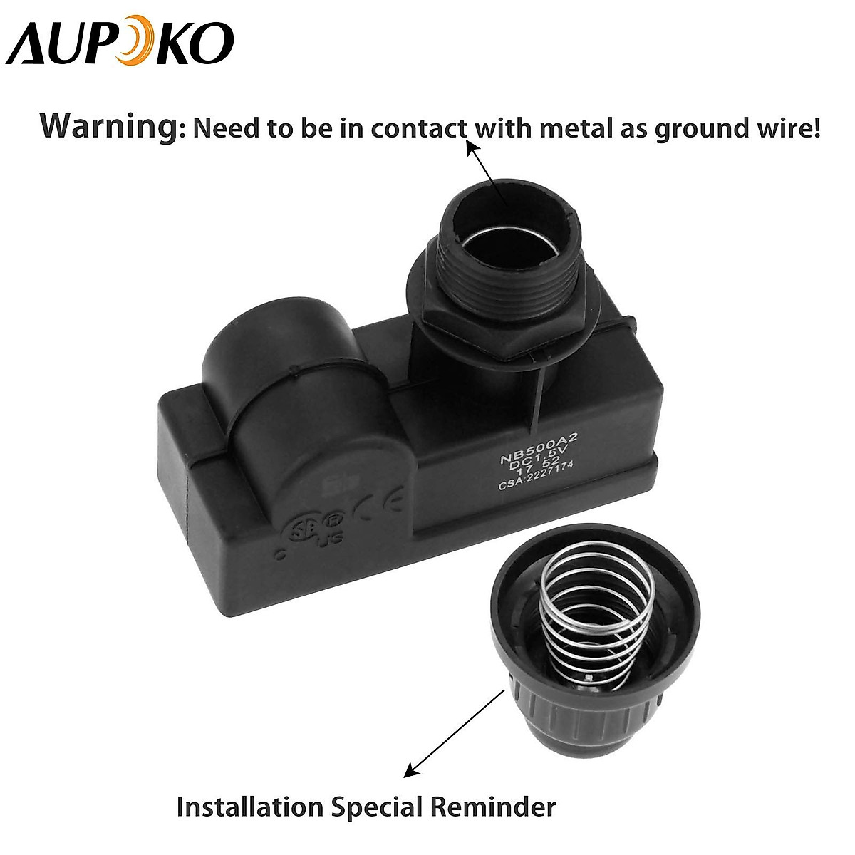 Aupoko 2 Sets Piezo Spark Ignition with Cable Push Button Igniter & Double Ignition Kit Electronic Igniter, Fit for Gas Fireplace Gas Oven Gas Heater Igniter