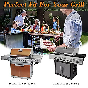 Adviace Grill Replacement Parts for Brinkmann 810-6680-S 810-4580-S 810-4580-SB 810-3751-F 810-3752-F 810-4580-F, Replacement Brinkmann 810-4580-S Burner Tubes 810-6680-S Gas Grill Burner, 6-Pack