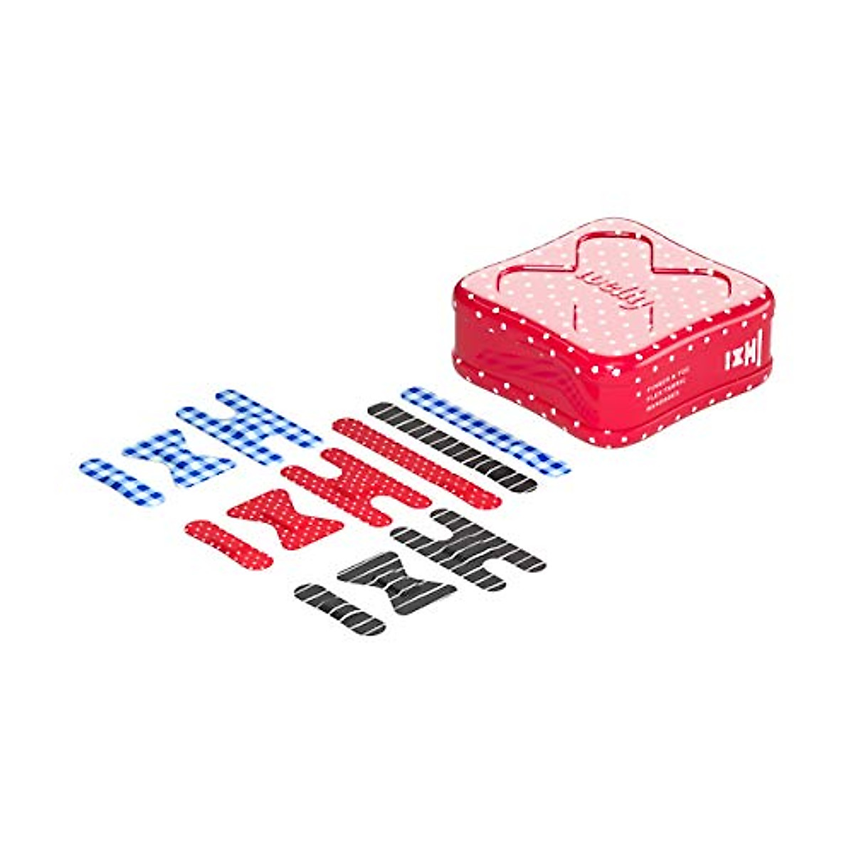 Welly Bandages - Handy Bandies | Adhesive Flexible Fabric Bravery Badges | Assorted Shapes for Minor Cuts, Scrapes, and Wounds | Colorful and Fun First Aid Tin for Fingers and Toes - 24 Count