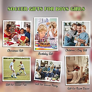 MASTIEE Soccer Blanket, Soccer Gifts for Boys Girls Soccer Lovers, Soft Fleece Throw Blanket for Kids Toddlers Teens Soccer Decor for Bedroom - 40x50 Inch